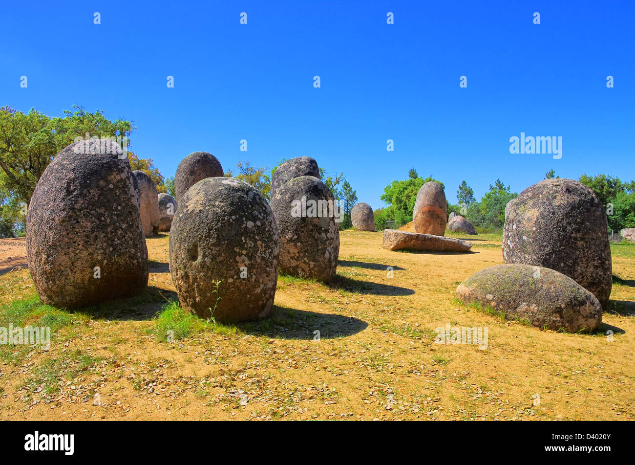Menhir of the almendres hi-res stock photography and images - Alamy