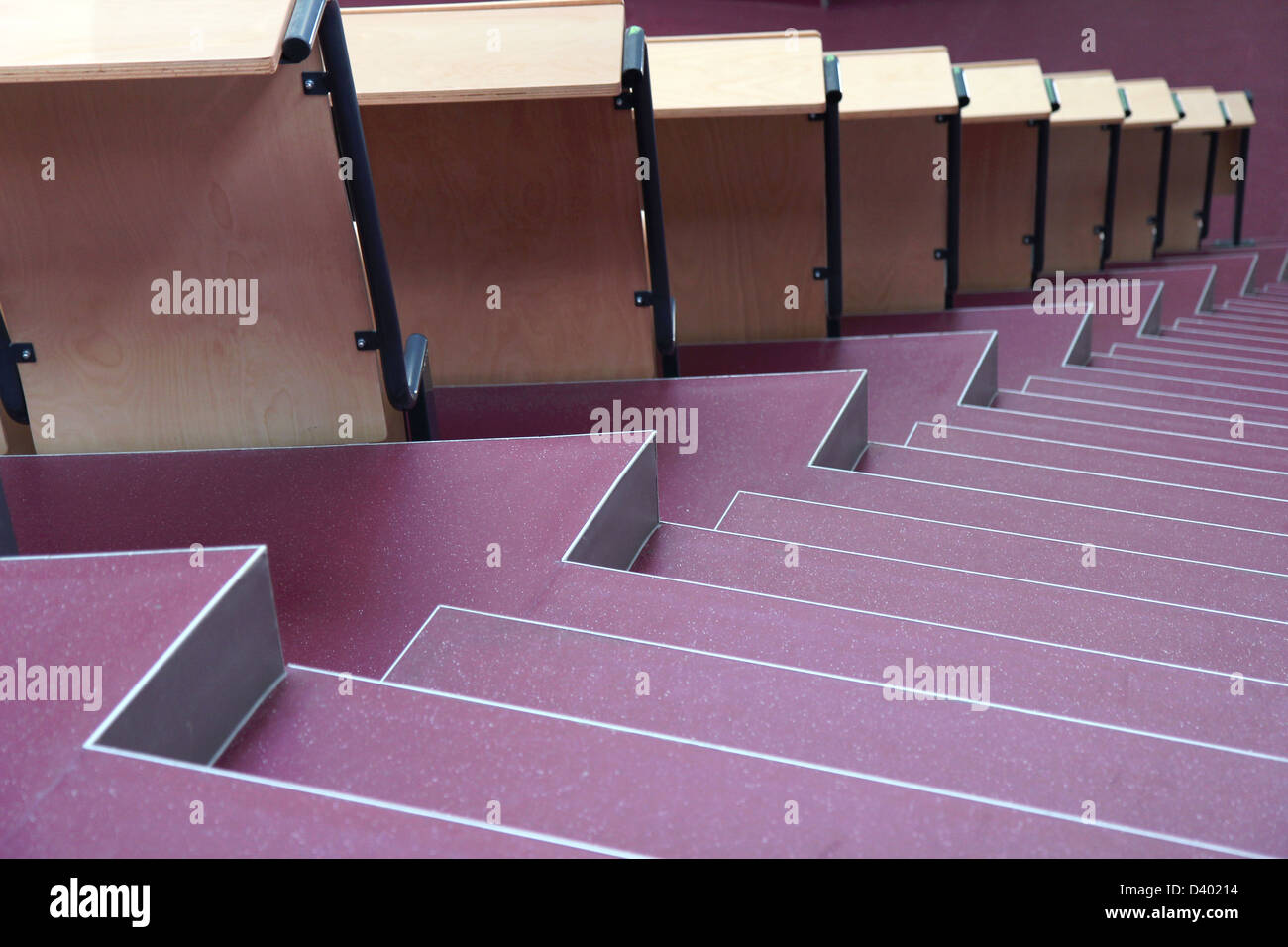 seats with stairs in university hall Stock Photo - Alamy