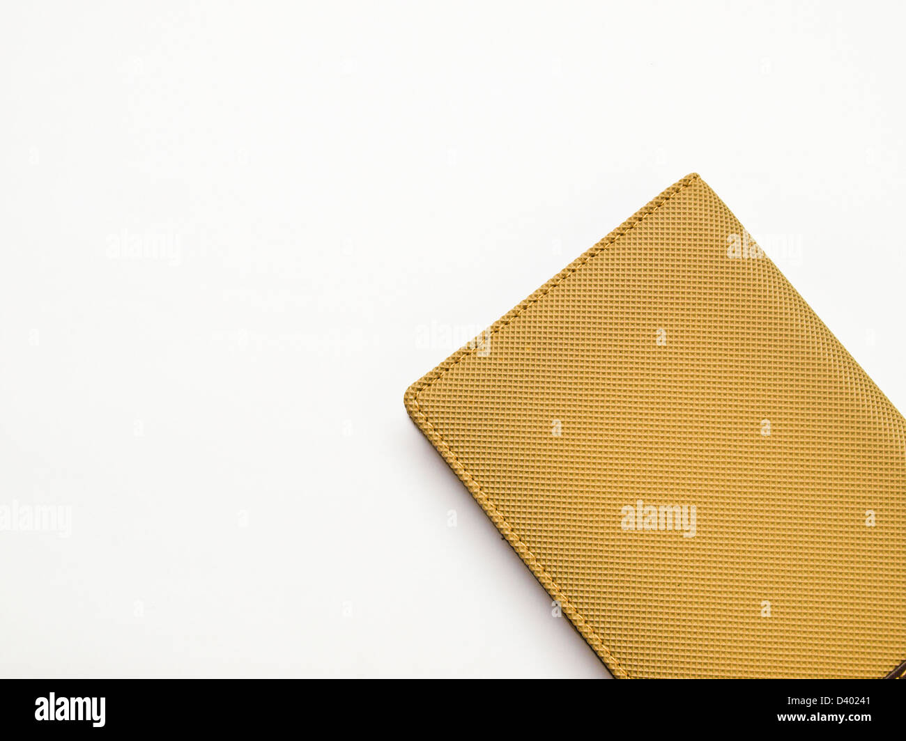 Light brown notebook cover isolated on white background Stock Photo - Alamy