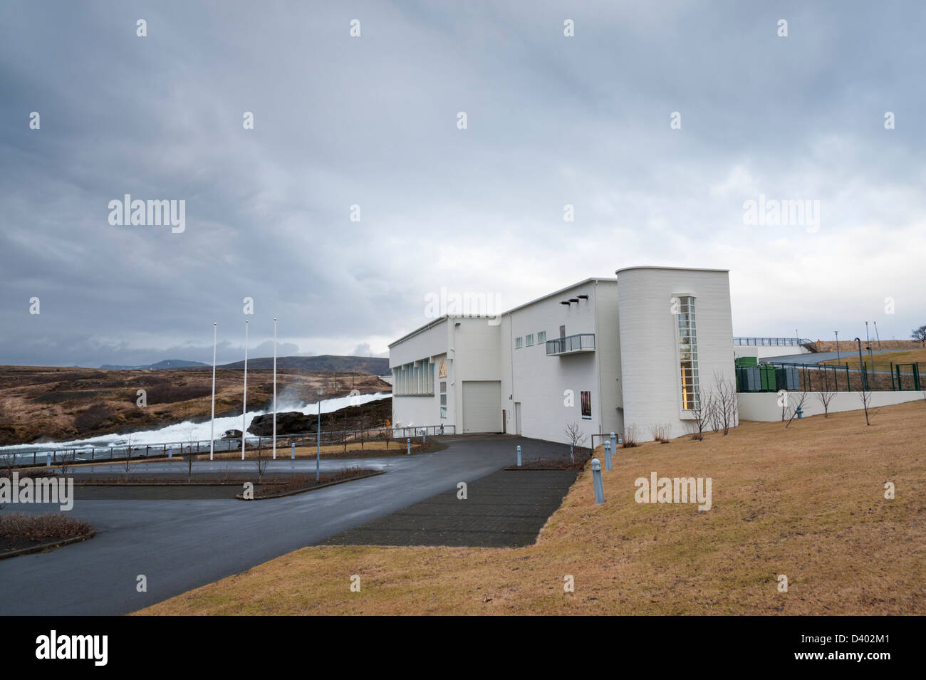 The Landsvirkjun Hydroelectric power station at Ljósafoss by Lake ...