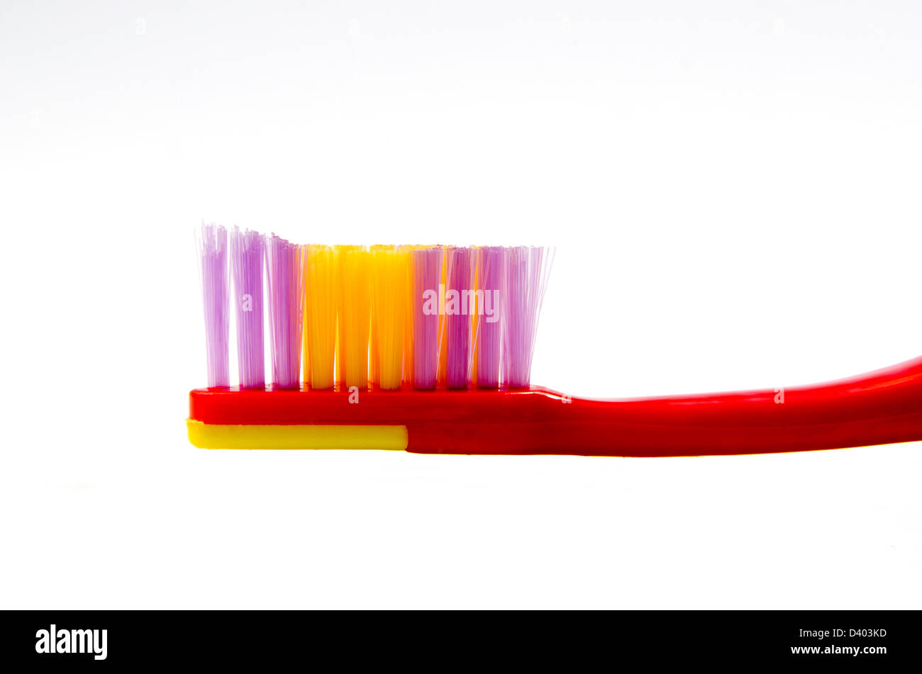 Close up of toothbrush bristles Stock Photo - Alamy