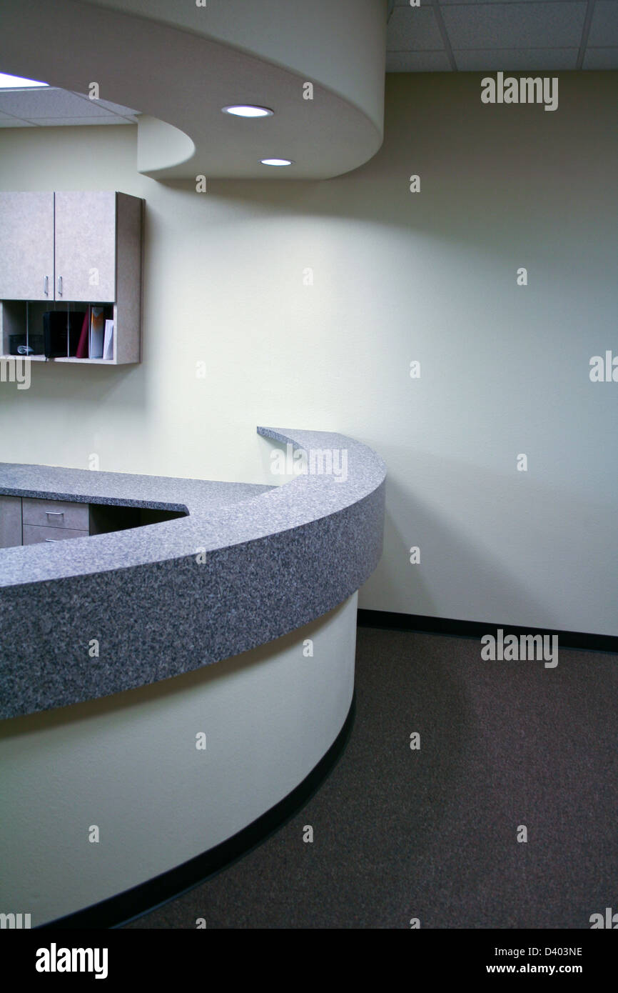 reception area of a new construction in an office building Stock Photo ...
