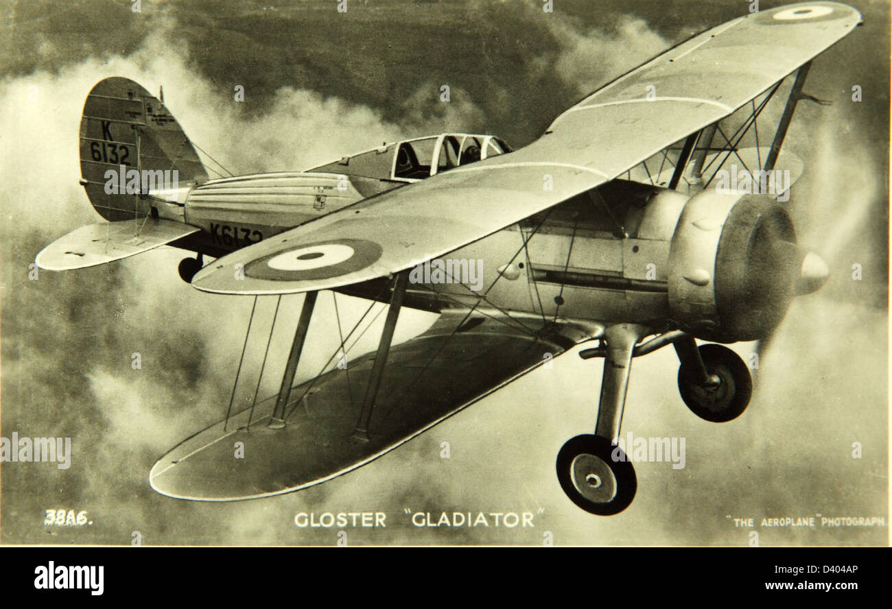 The Gloster Gladiator was a British biplane fighter aircraft used ...