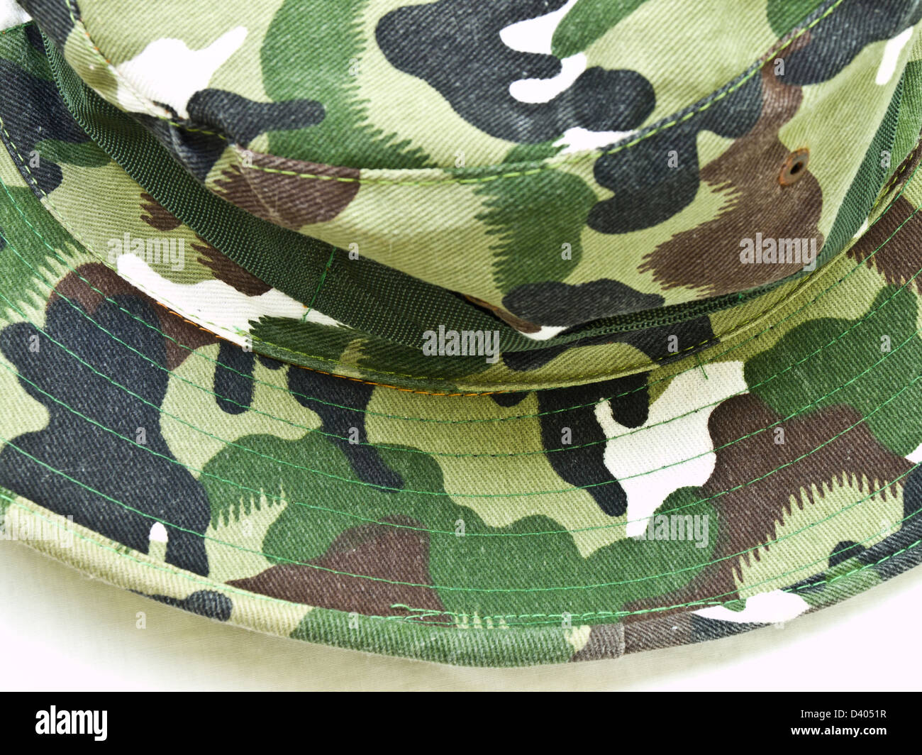 Close-up of camouflage hat isolated on white background Stock Photo - Alamy