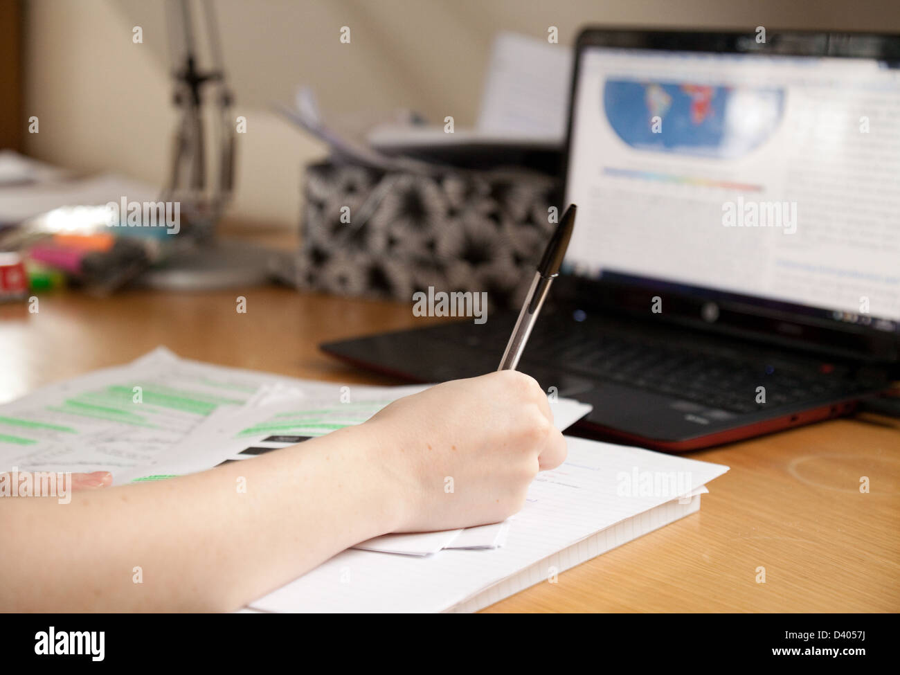 Person studying at computer hi-res stock photography and images - Alamy
