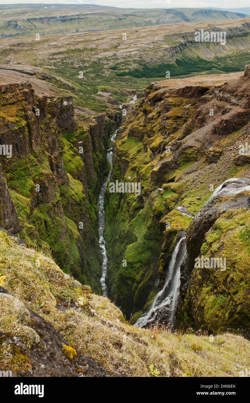 Beautiful Glymur waterfall, west Iceland Stock Photo - Alamy