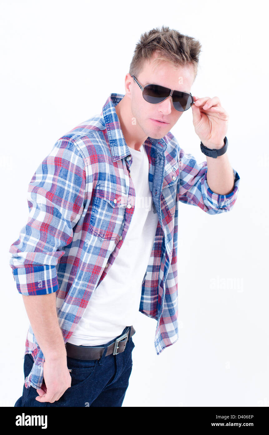 A guy posing for fashion Stock Photo - Alamy