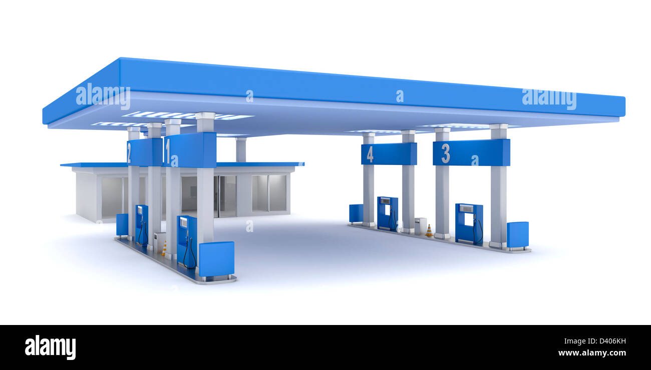 Fuel and gas station Cut Out Stock Images & Pictures - Alamy