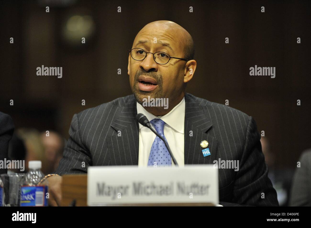Washington, DC, U.S. Feb. 27, 2013. Philadelphia Mayor Michael Nutter ...