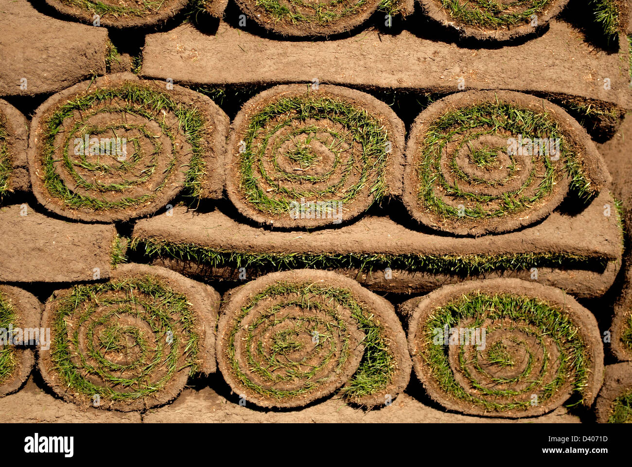 Rolls of turf Stock Photo - Alamy