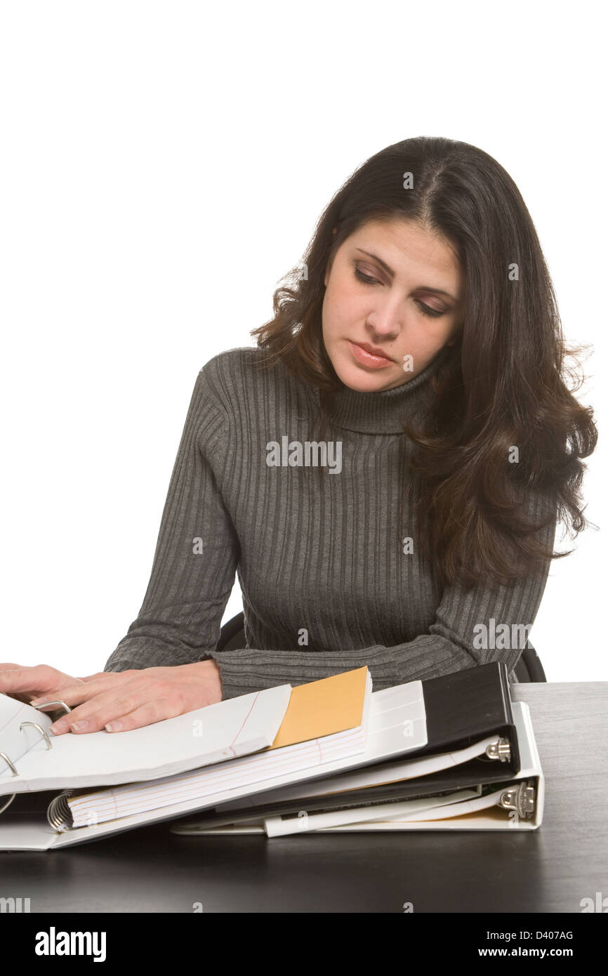 Overwhelmed woman pile work hi-res stock photography and images - Alamy