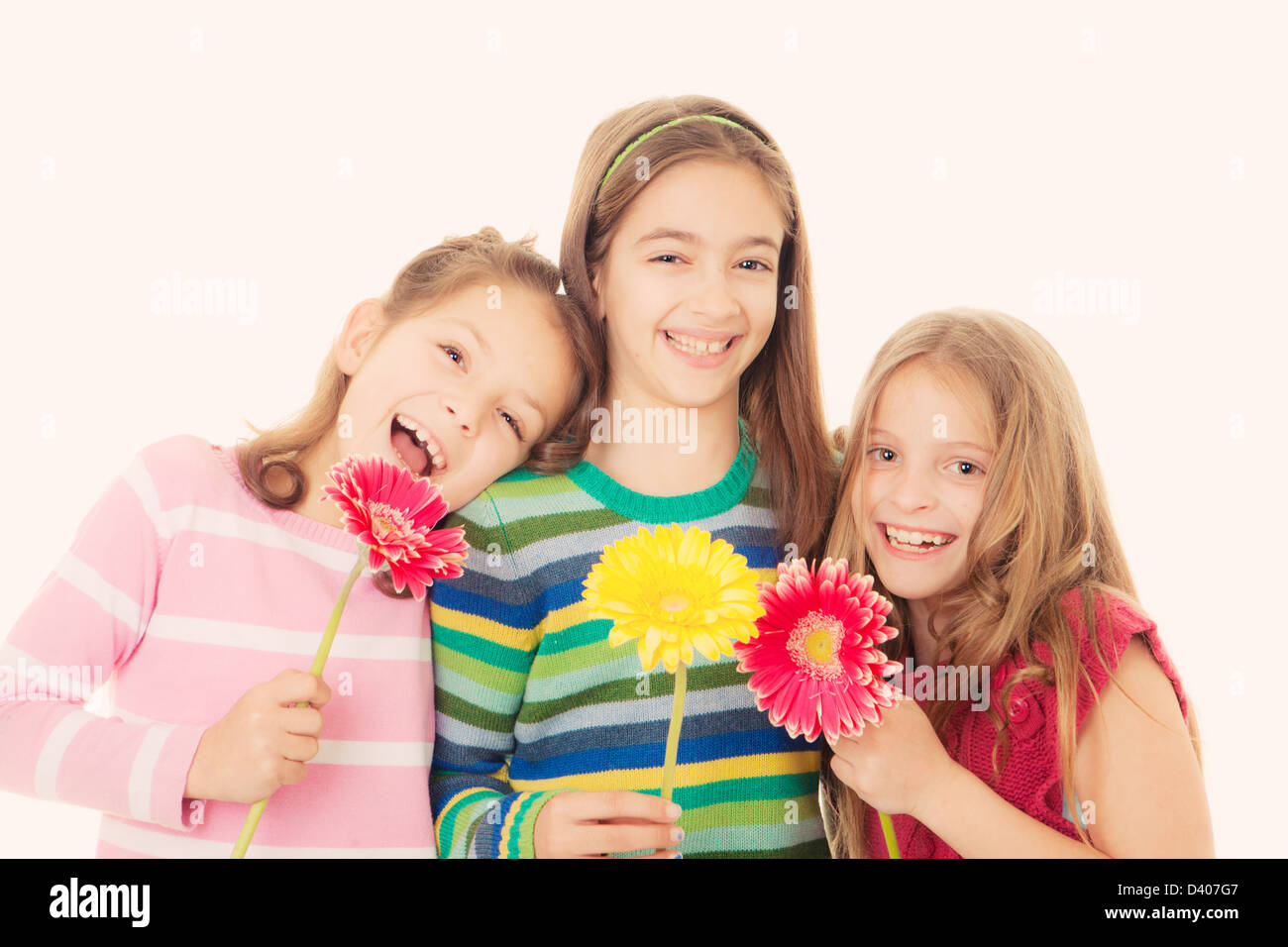 Female kids children flower hi-res stock photography and images - Alamy