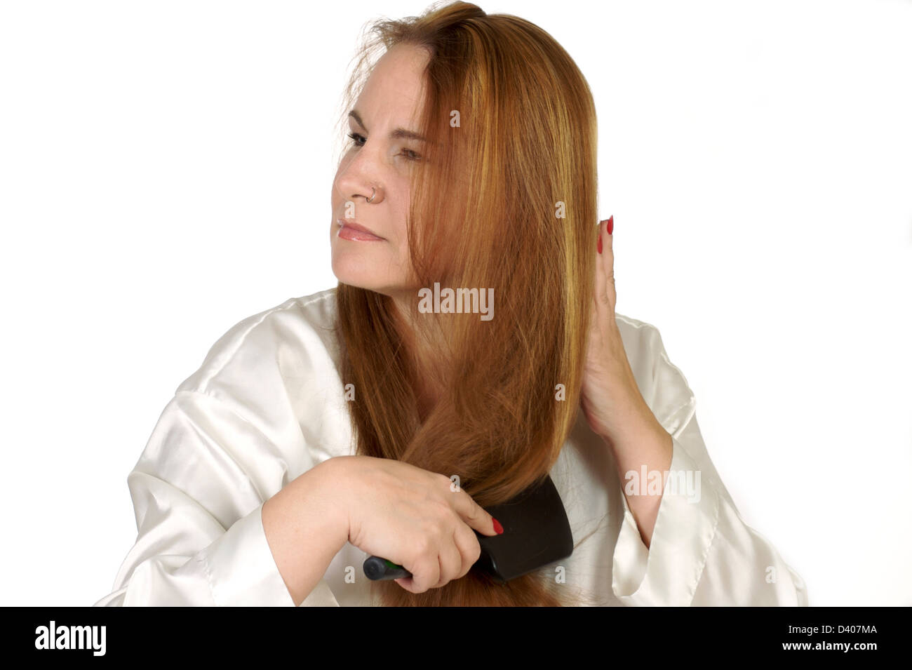 Woman white robe hi-res stock photography and images - Alamy