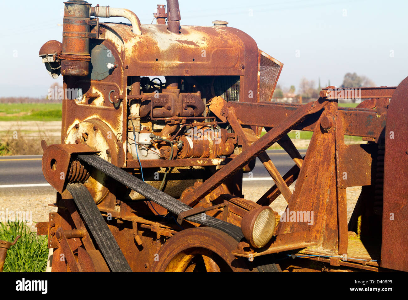 Rusty abandoned vintage farm machinery Stock Photo - Alamy
