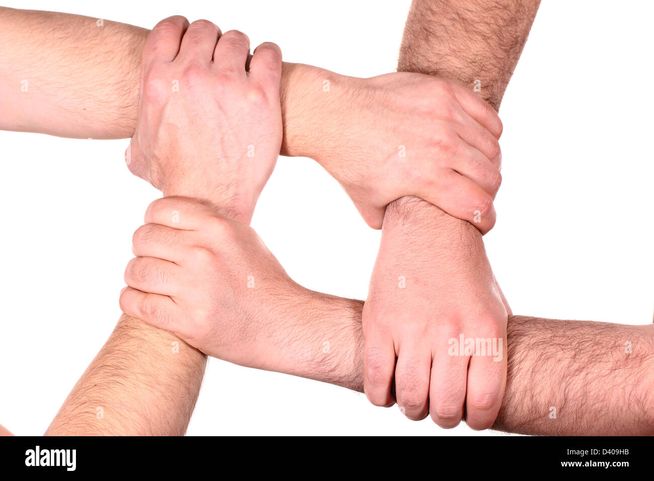 Human Hands building a closed circle Stock Photo - Alamy