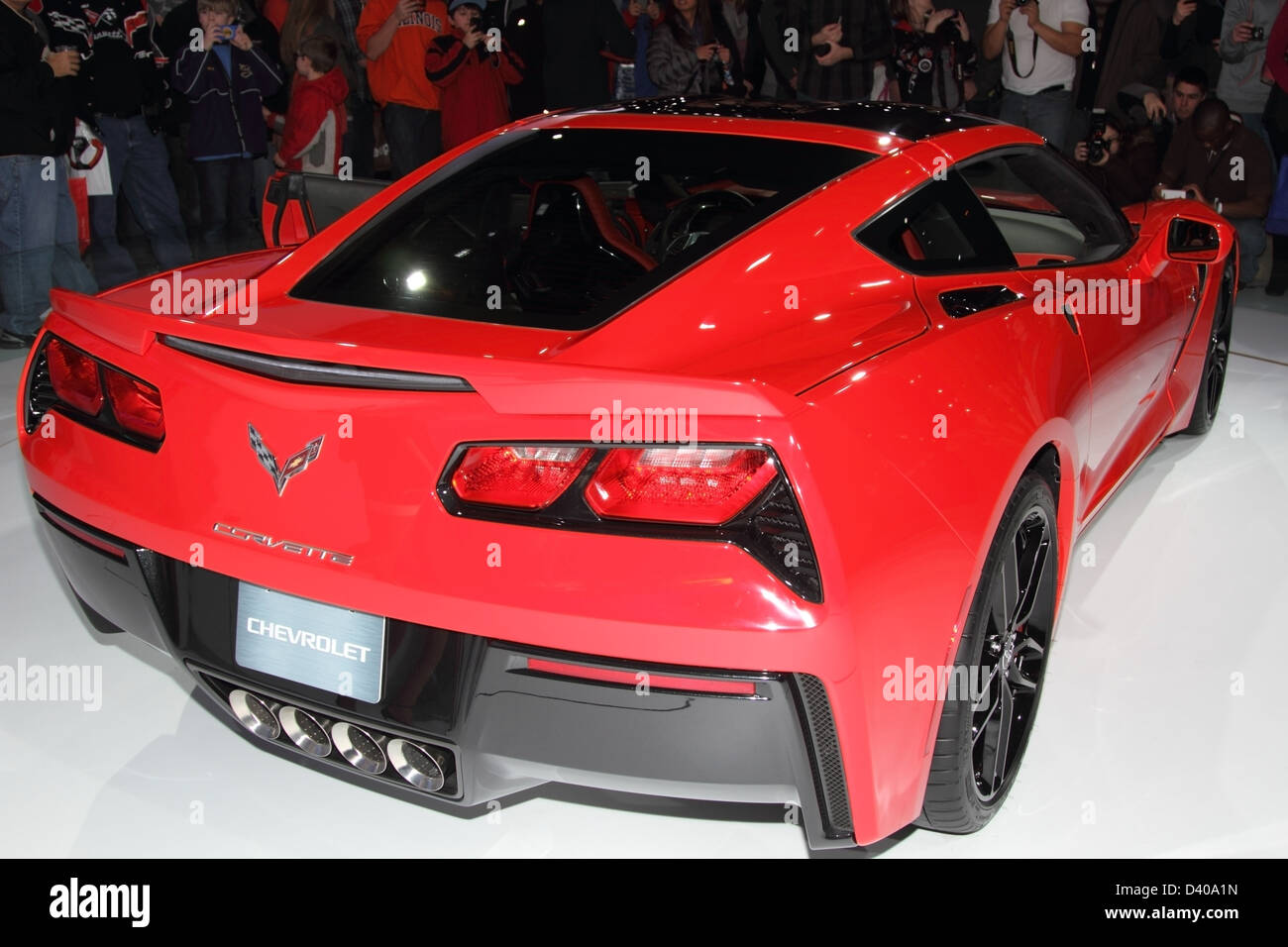 Chicago - February 16: The Chevrolet Corvette on display at the Chicago ...