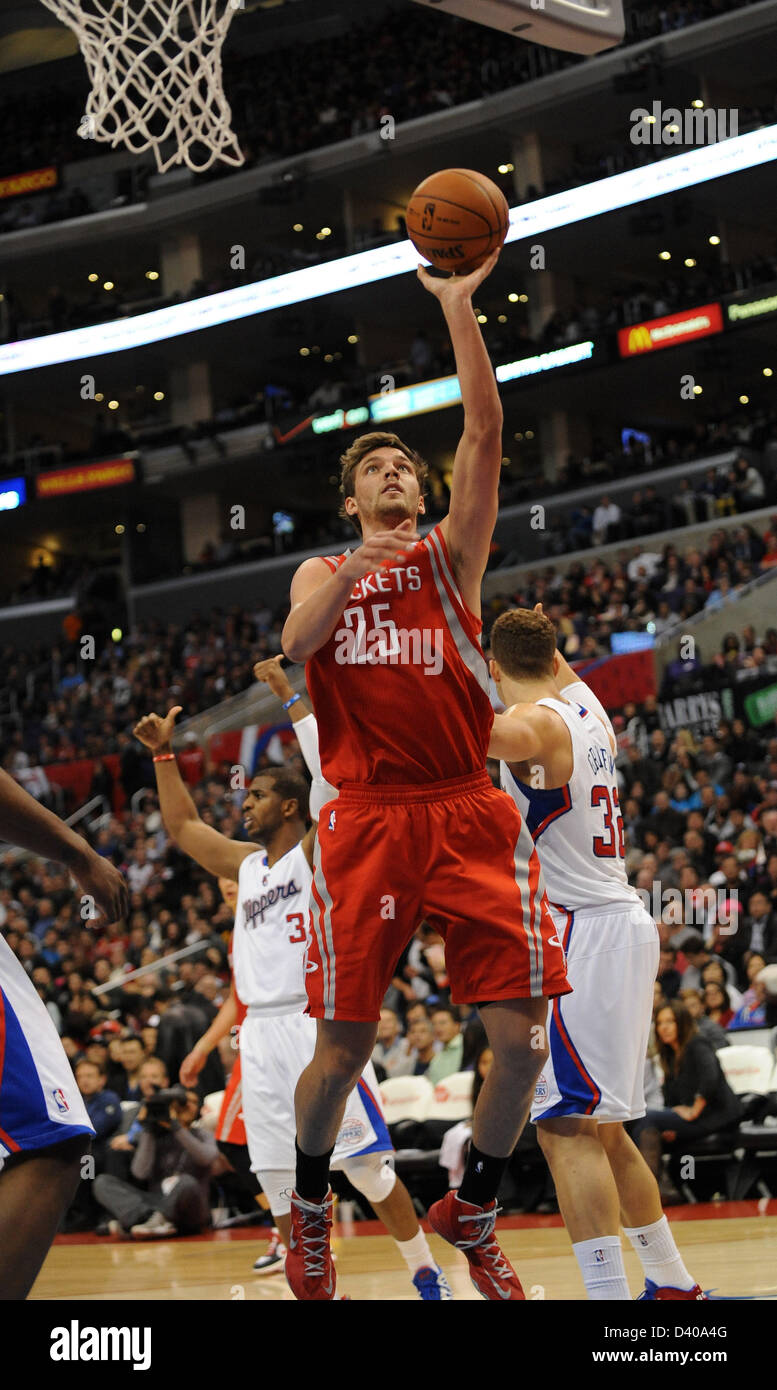 February 13, 2013: Chandler Parsons #25 of the Rockets in NBA game ...