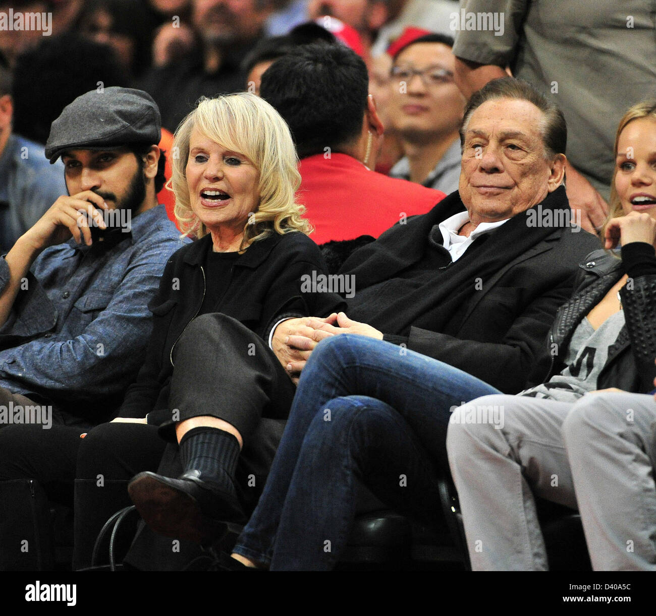 February 13, 2013: Owner Donald T. Sterling and Wife Shelly of the ...