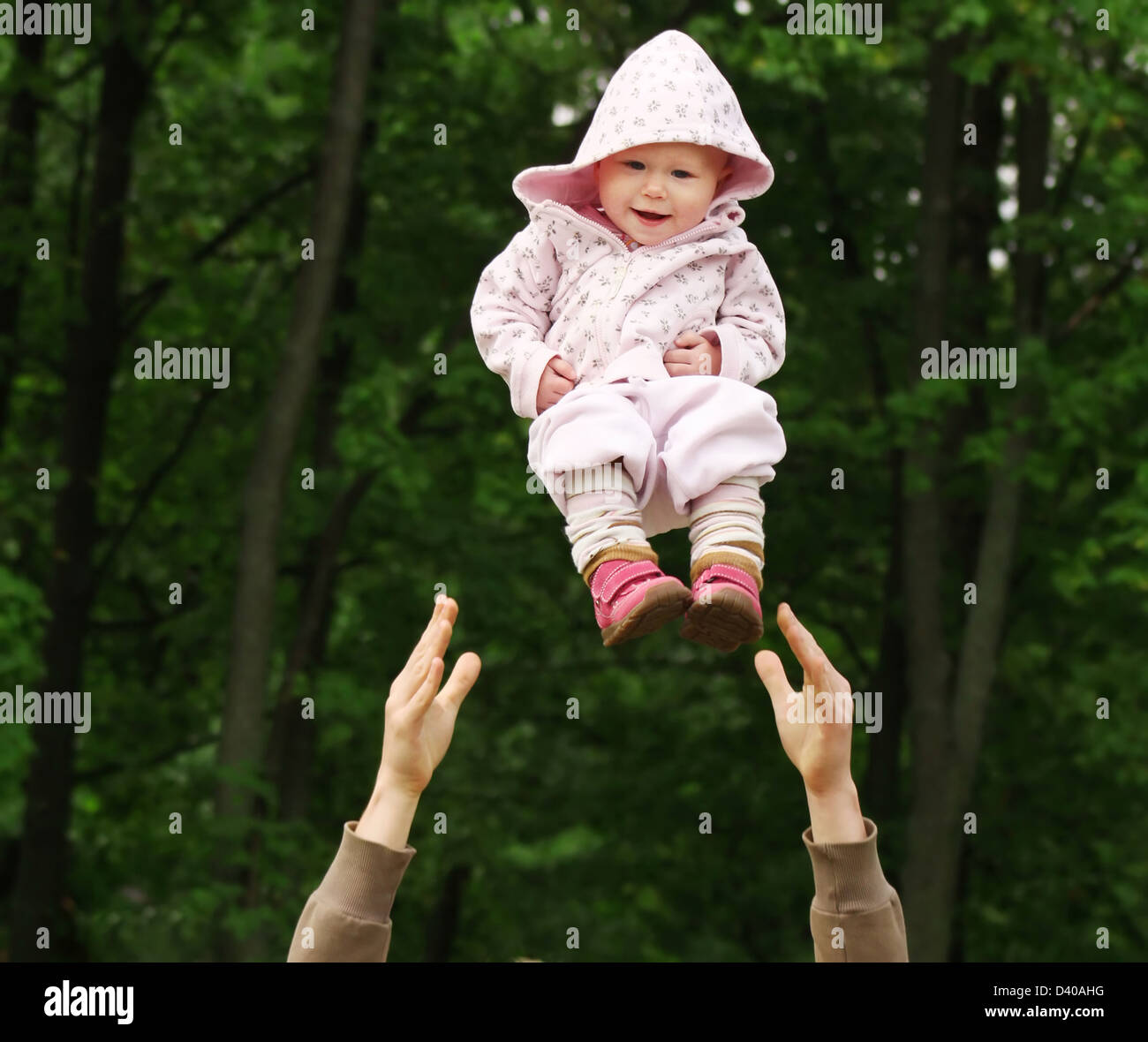 Flying baby girl hi-res stock photography and images - Alamy