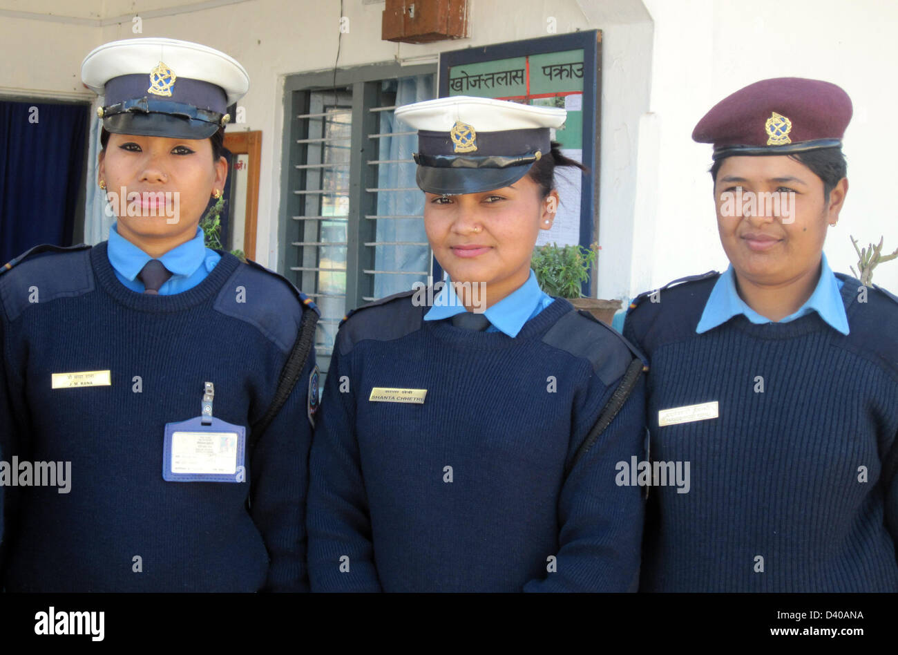 Nepal female police hi-res stock photography and images - Alamy