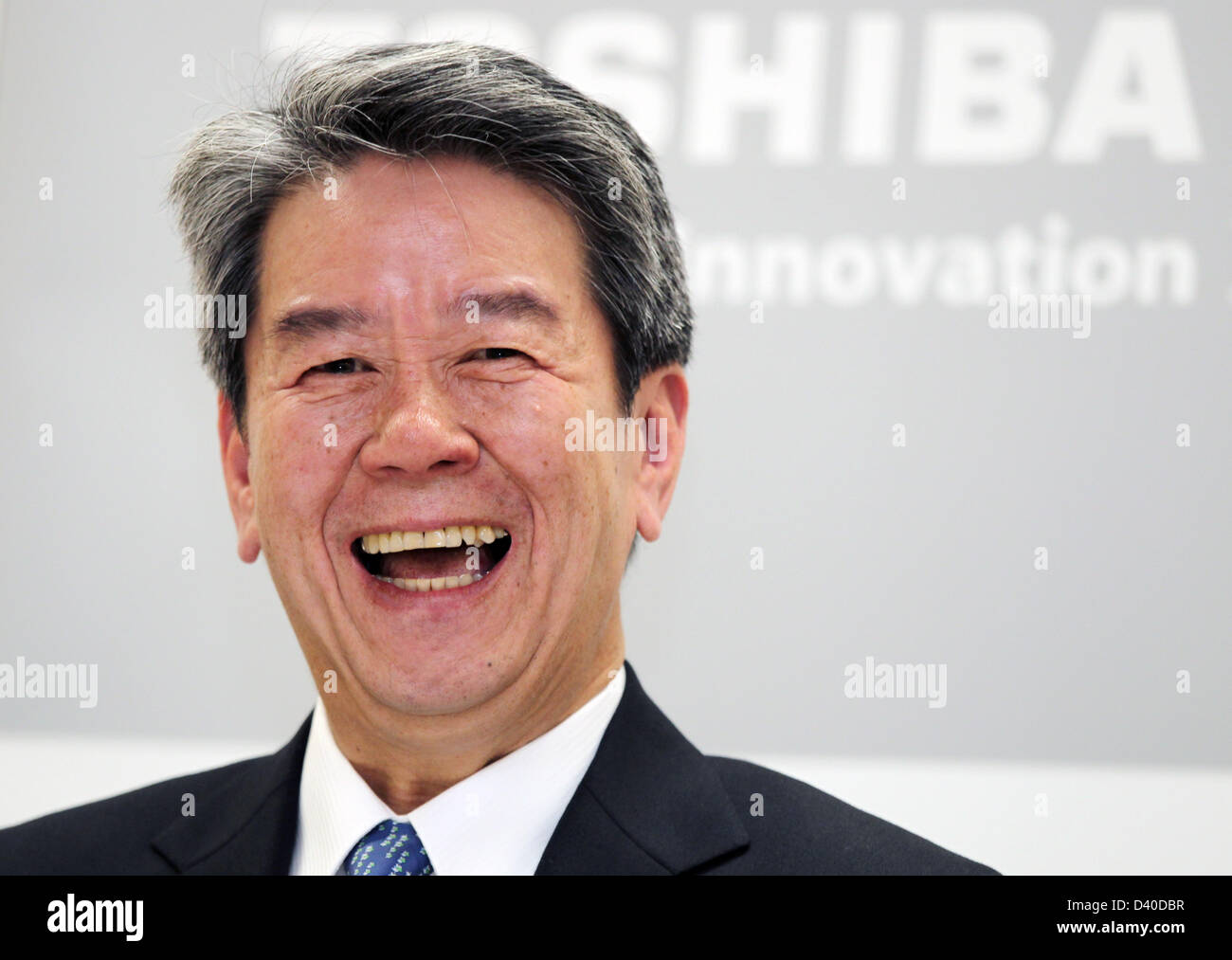 Tokyo, Japan. 26th February 2013. TOSHIBA Corporation's incoming ...