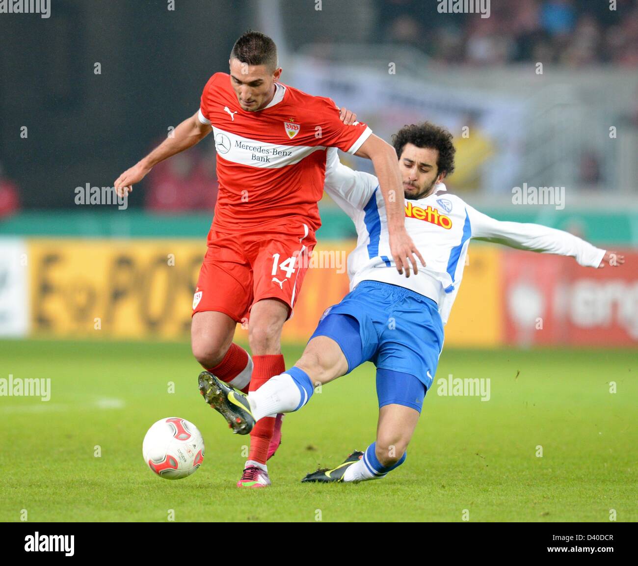 Stuttgart, Germany. 27th February 2013. Stuttgart's Federico Macheda (L ...