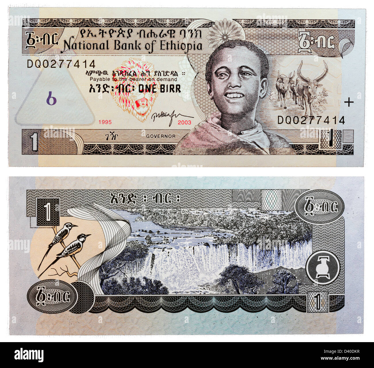 Ethiopia one birr bank note hi-res stock photography and images - Alamy