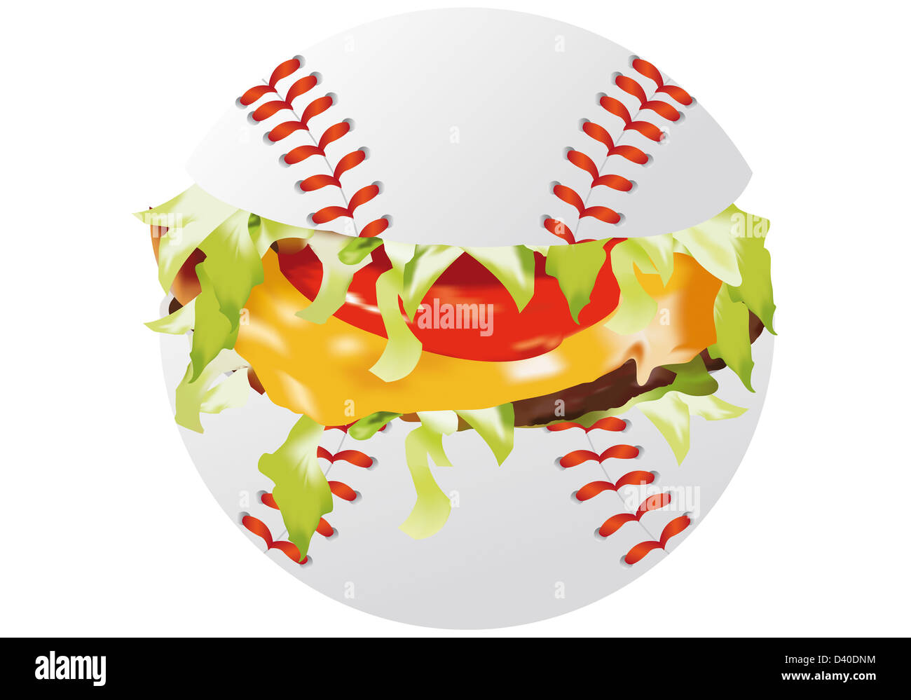 sandwich sports on a white background Stock Photo - Alamy