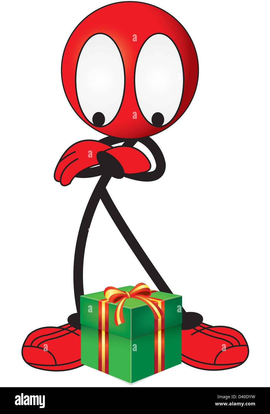 Christmas puppet on a white background Stock Photo - Alamy