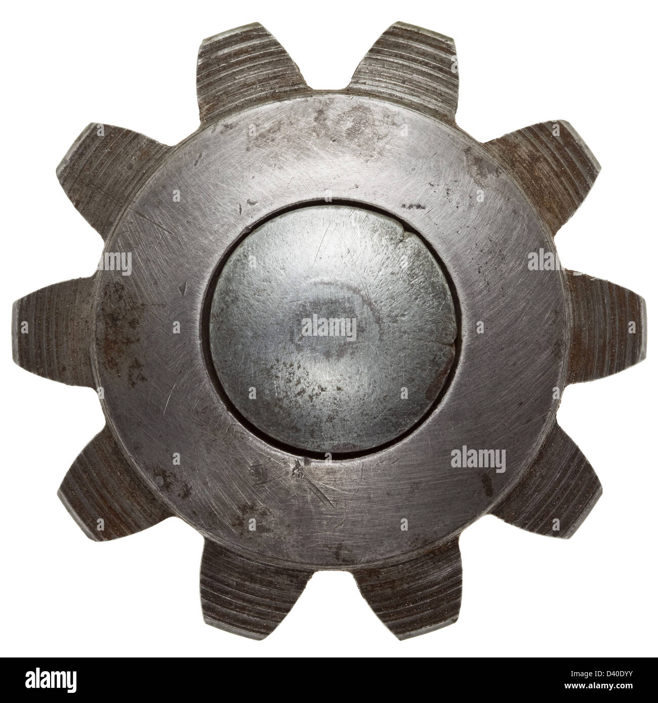 Machine gear, metal cogwheel. Isolated on white Stock Photo - Alamy