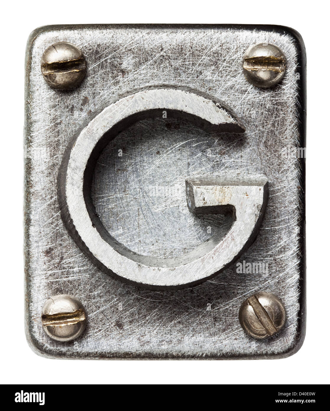 Old metal alphabet letter F Stock Photo - Alamy