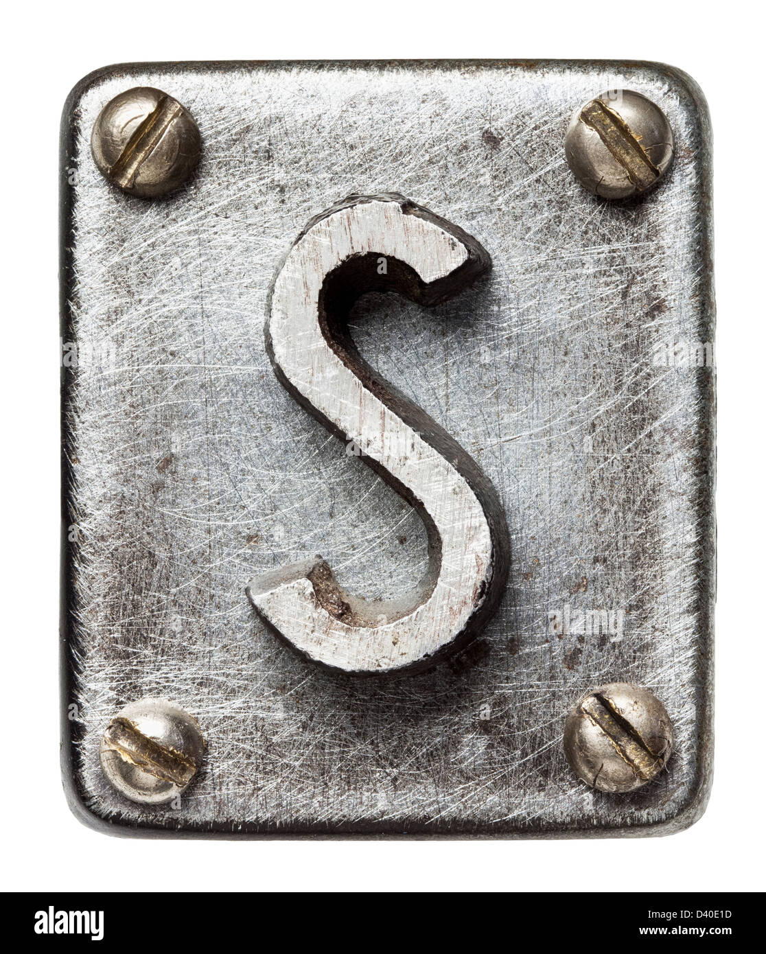 Metal background letter s Cut Out Stock Images & Pictures - Alamy