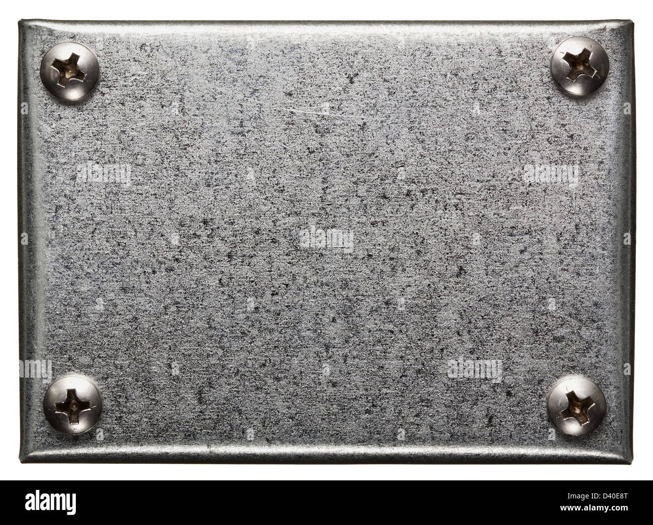Metal plate texture with screws Stock Photo - Alamy