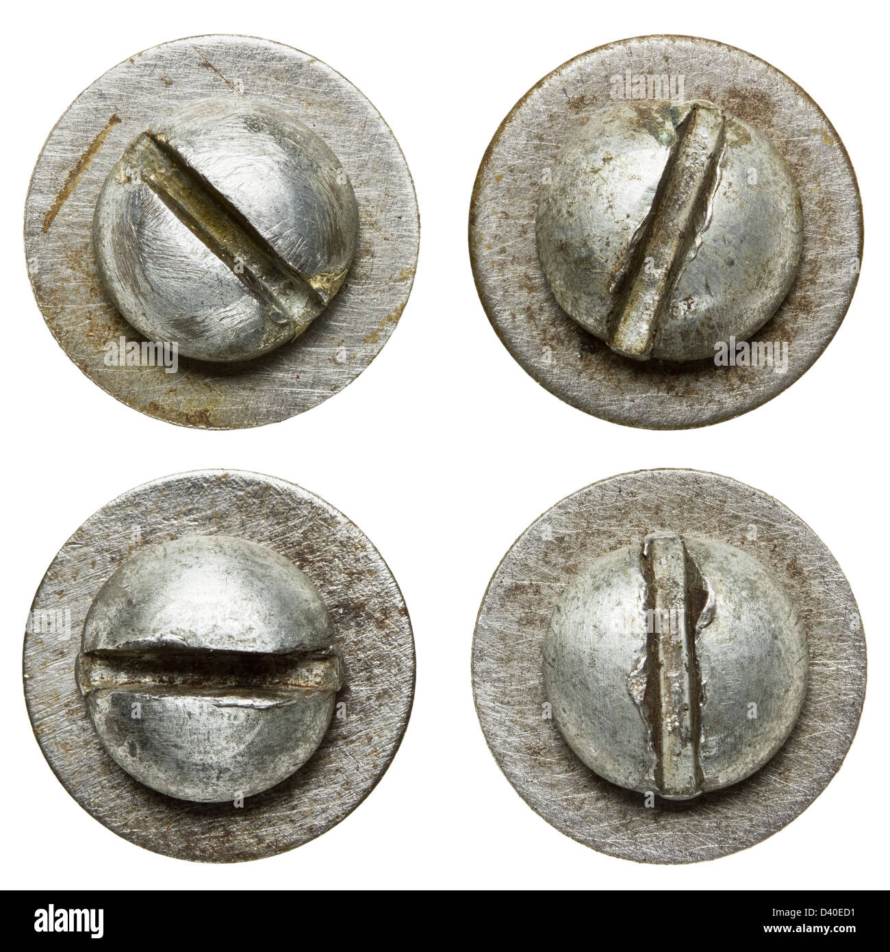 Screw heads isolated on white Stock Photo - Alamy