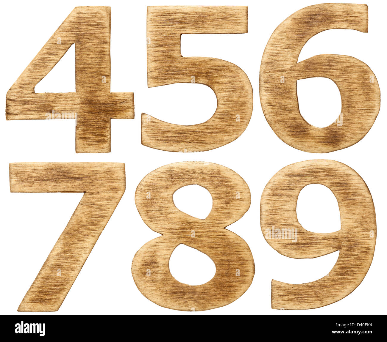 Wooden alphabet numbers Stock Photo - Alamy