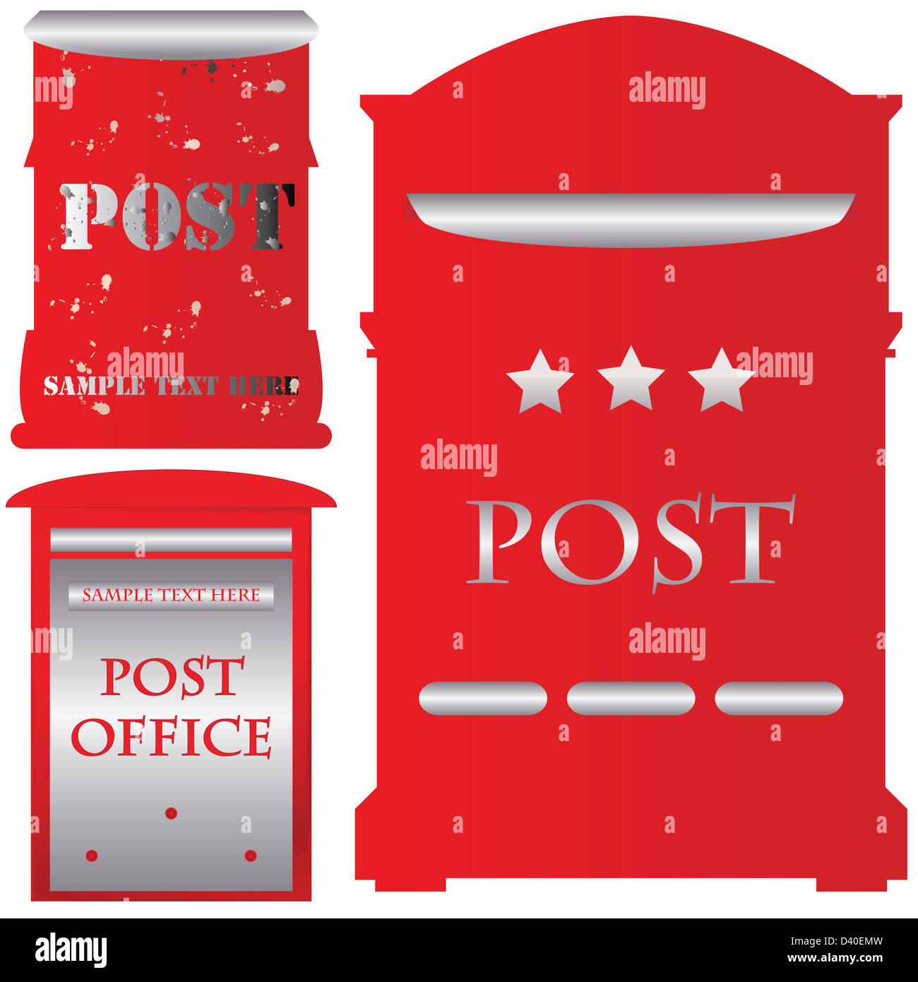 Letter box red door Cut Out Stock Images & Pictures - Alamy