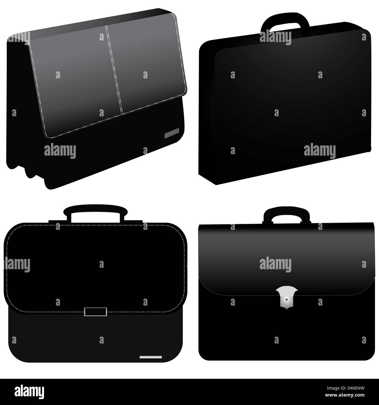black business bag - vector Stock Photo - Alamy