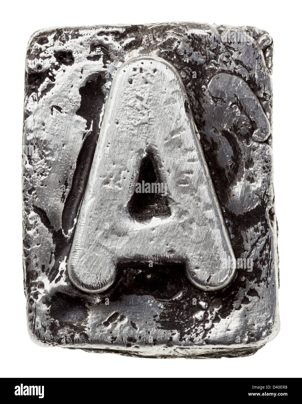Metal alloy alphabet letter A Stock Photo - Alamy