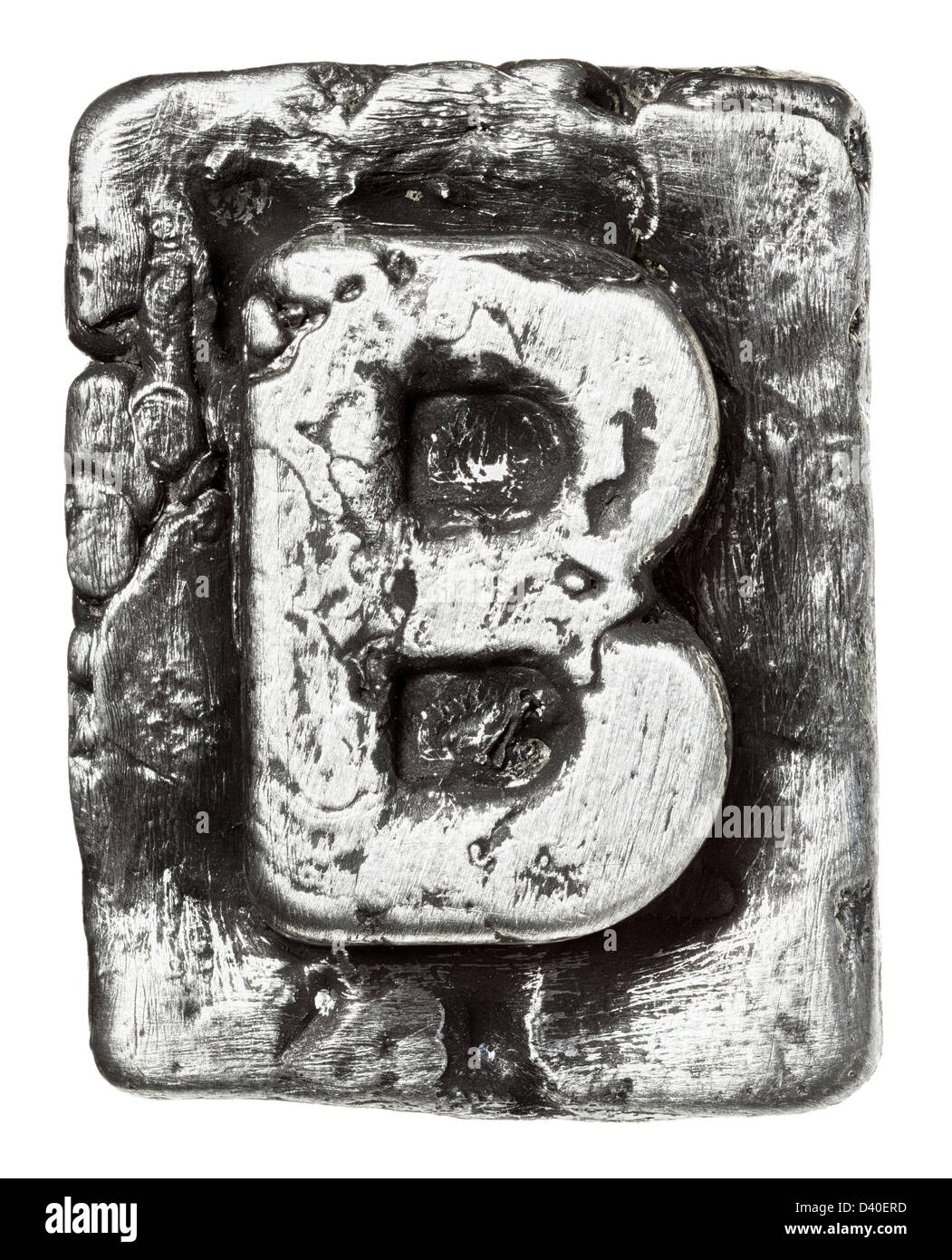 Metal alloy alphabet letter B Stock Photo - Alamy