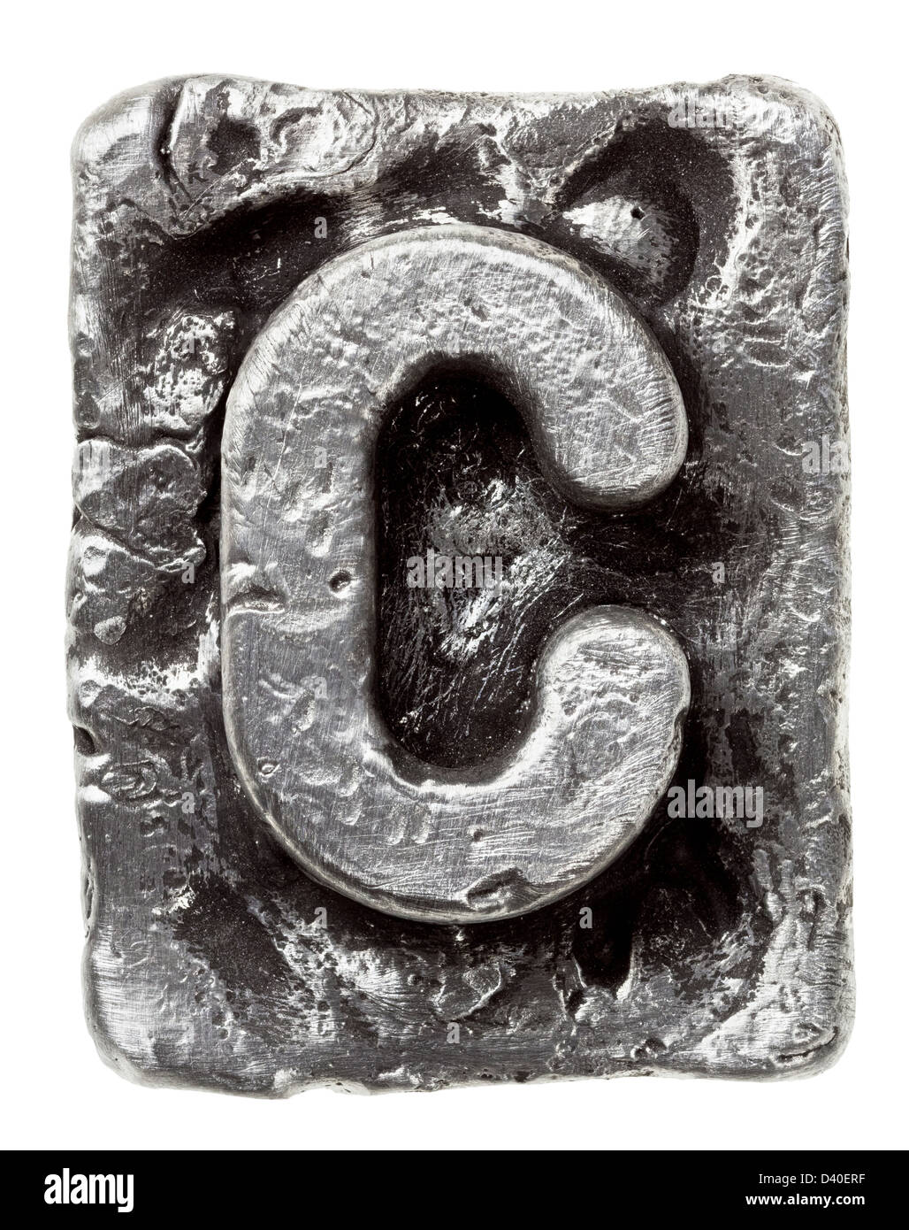 Metal alloy alphabet letter C Stock Photo - Alamy