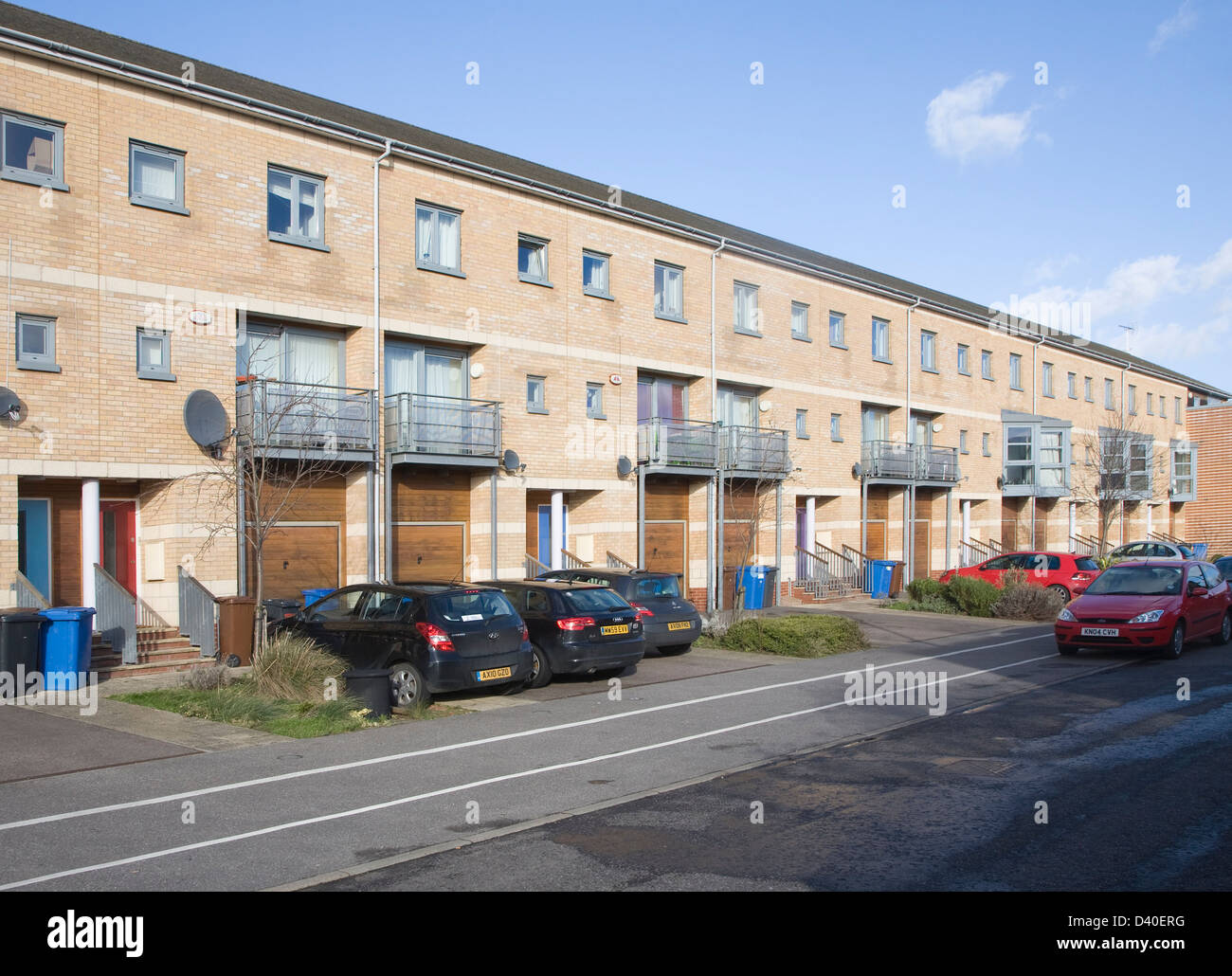 Modern maisonette housing part of the waterside redevelopment Ipswich ...