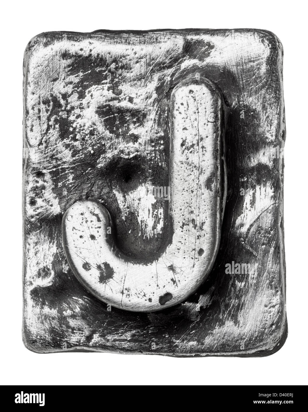 Metal alloy alphabet letter J Stock Photo - Alamy
