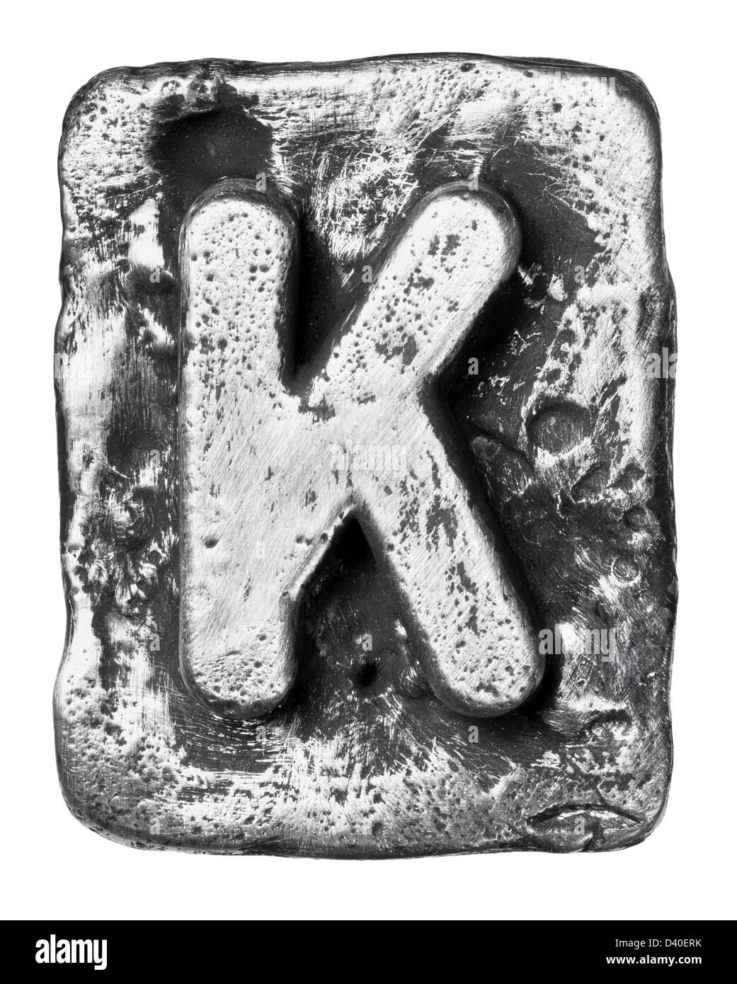 Metal alloy alphabet letter K Stock Photo - Alamy