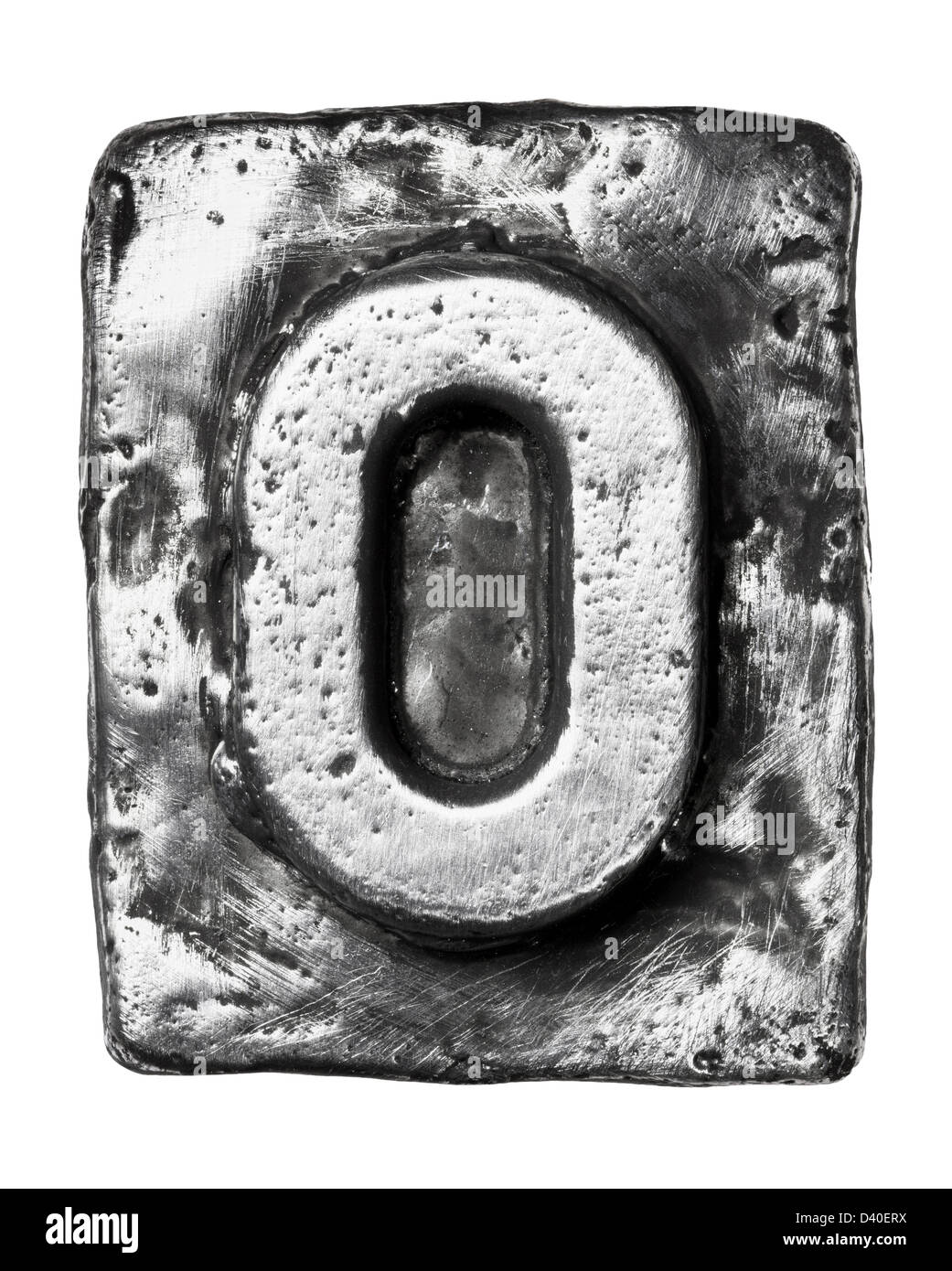 Metal alloy alphabet letter O Stock Photo - Alamy