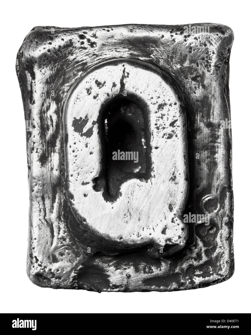 Metal alloy alphabet letter Q Stock Photo - Alamy