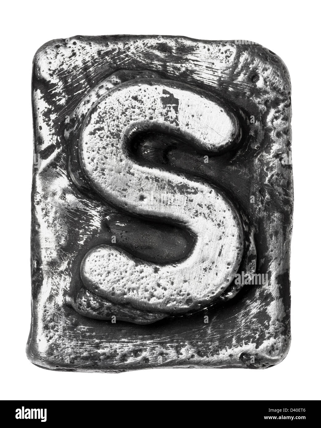 Metal background letter s Black and White Stock Photos & Images - Alamy
