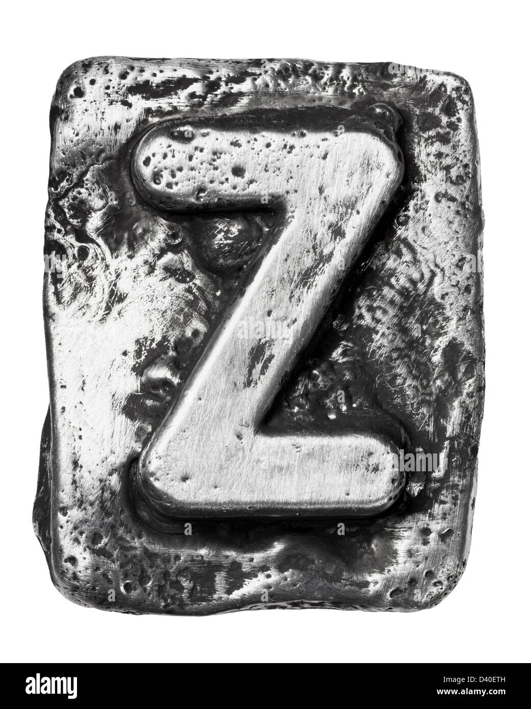 Metal alloy alphabet letter Z Stock Photo - Alamy