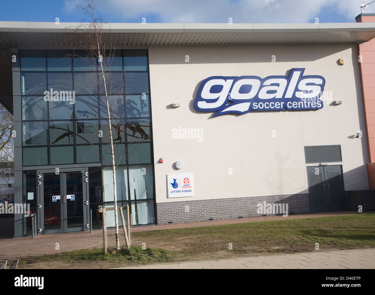 Goals soccer centre sports building Ipswich, Suffolk, England Stock ...