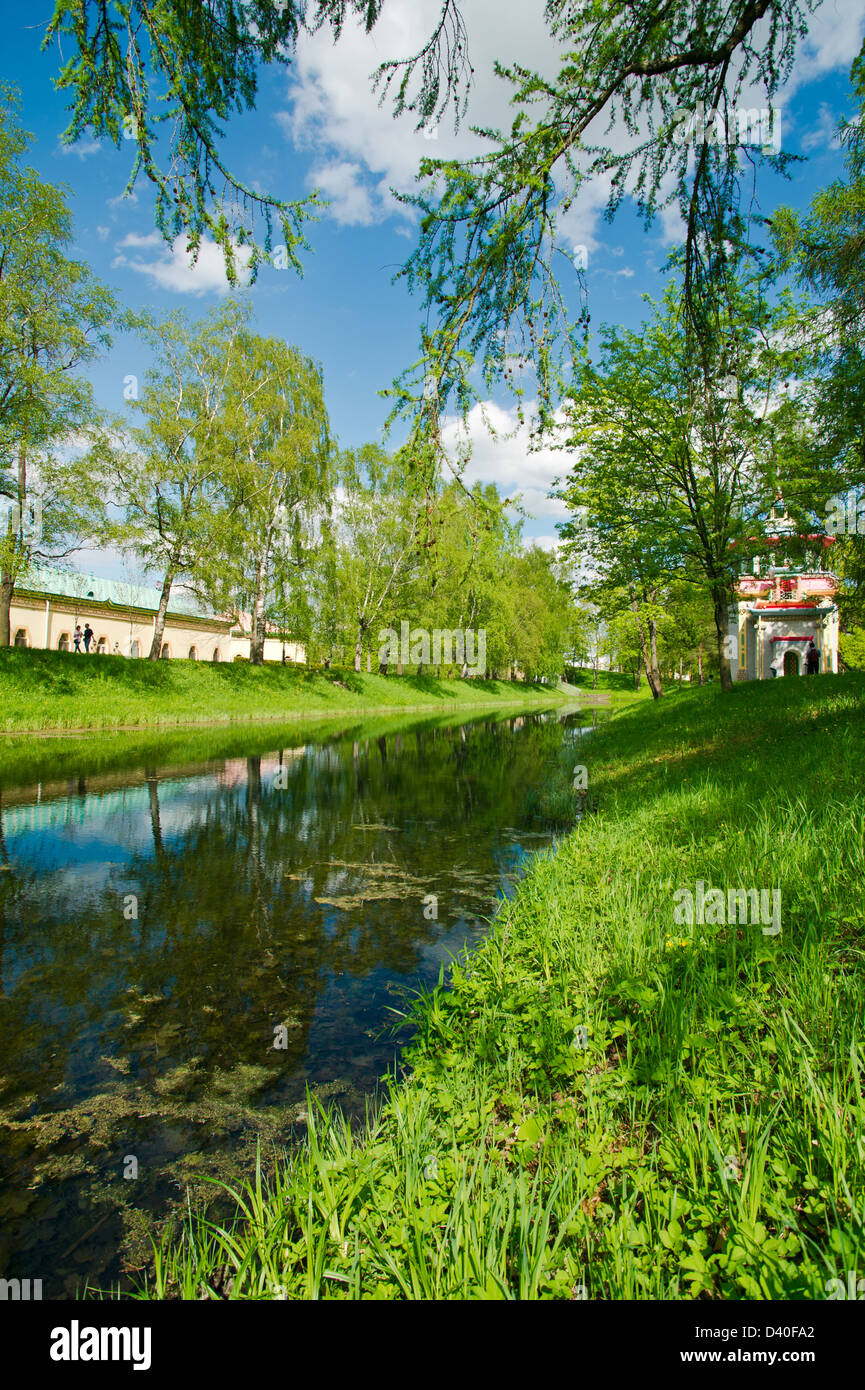 Summer landscape with a river in the park Stock Photo - Alamy