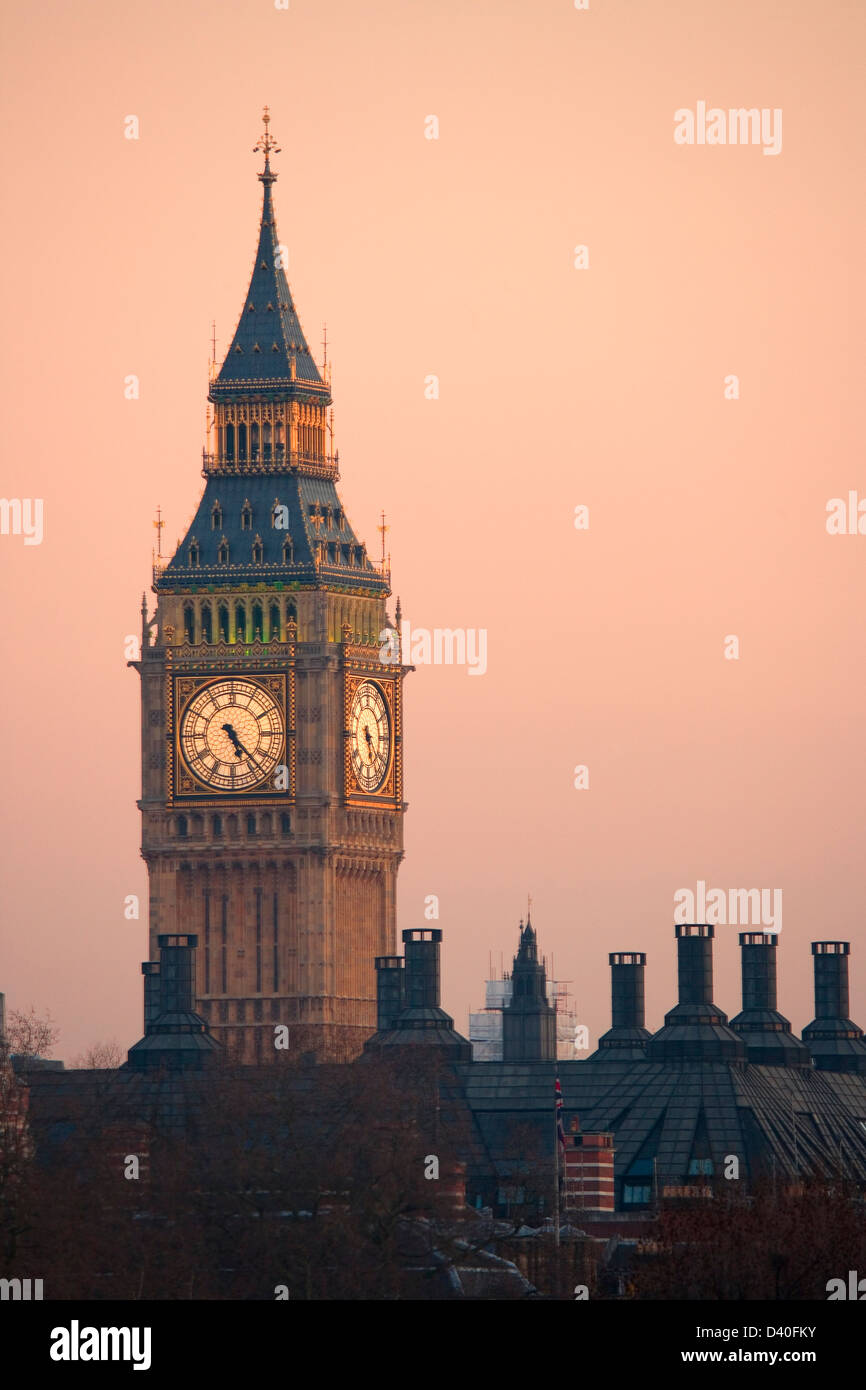 Big Ben, seen from Trafalgar Square, at Dawn Stock Photo - Alamy